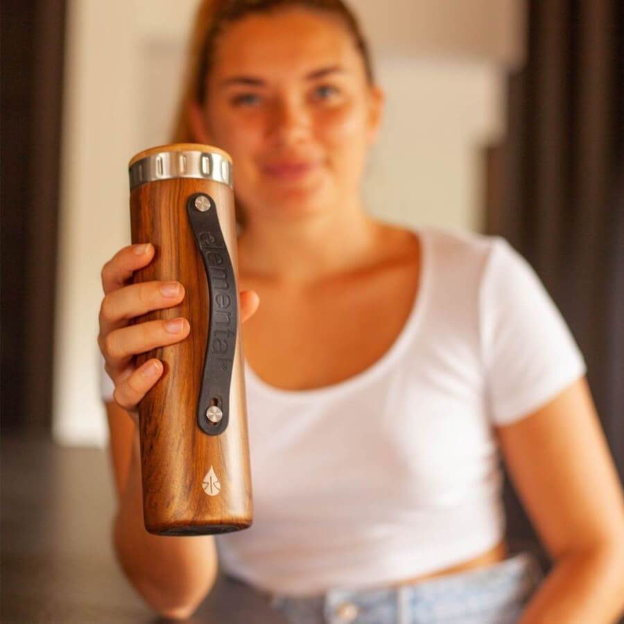 Elemental Iconic Water Bottle – Insulated Bottle with Infuser, Silicone ...