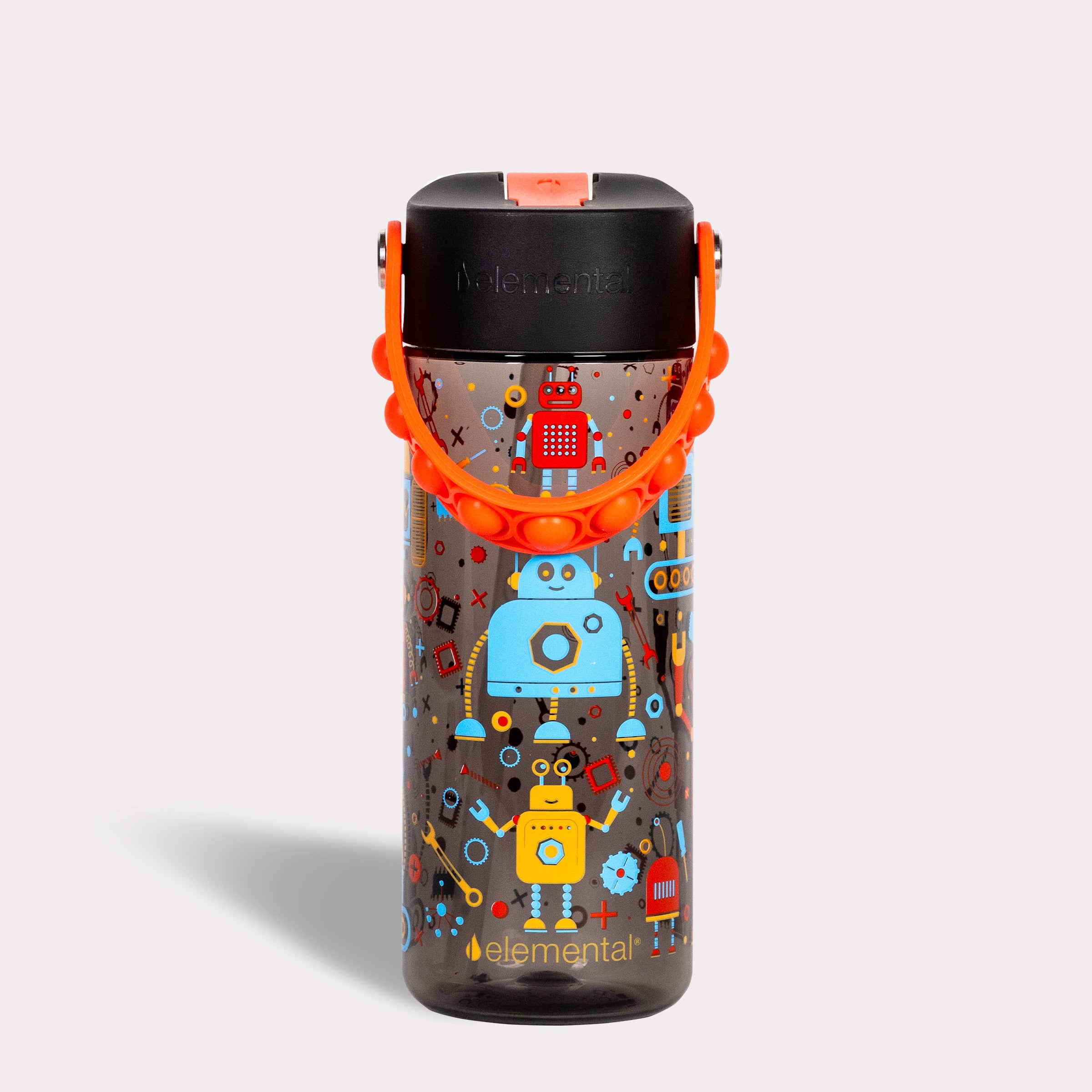 Elemental Splash 18 oz Bottle – Kids Water Bottle with Pop Fidget Strap ...