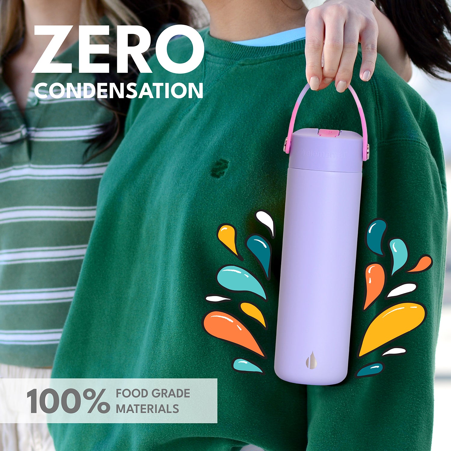 Elemental Core Bottle – 24-Hour Cold Insulated Water Bottle with ...