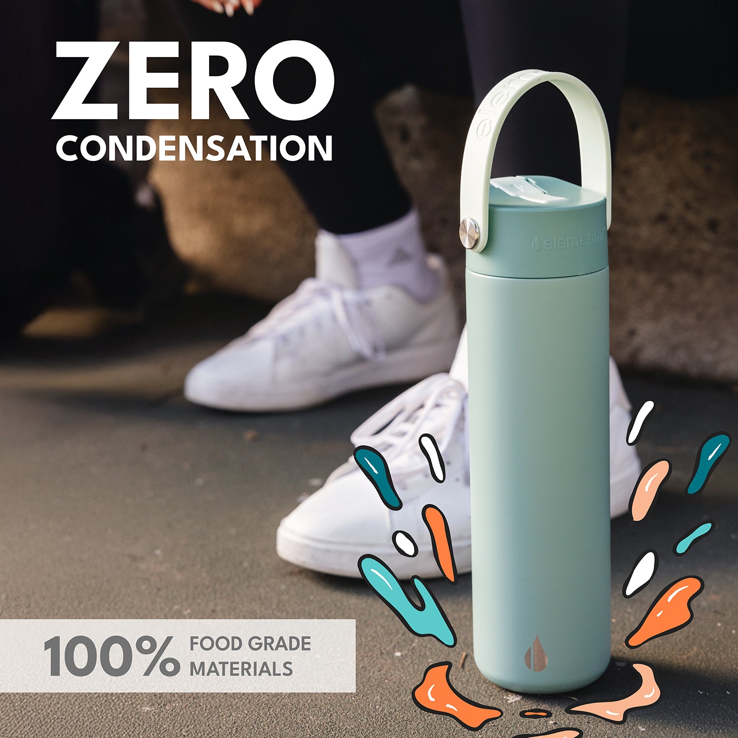 Elemental Core Bottle – 24-Hour Cold Insulated Water Bottle with ...