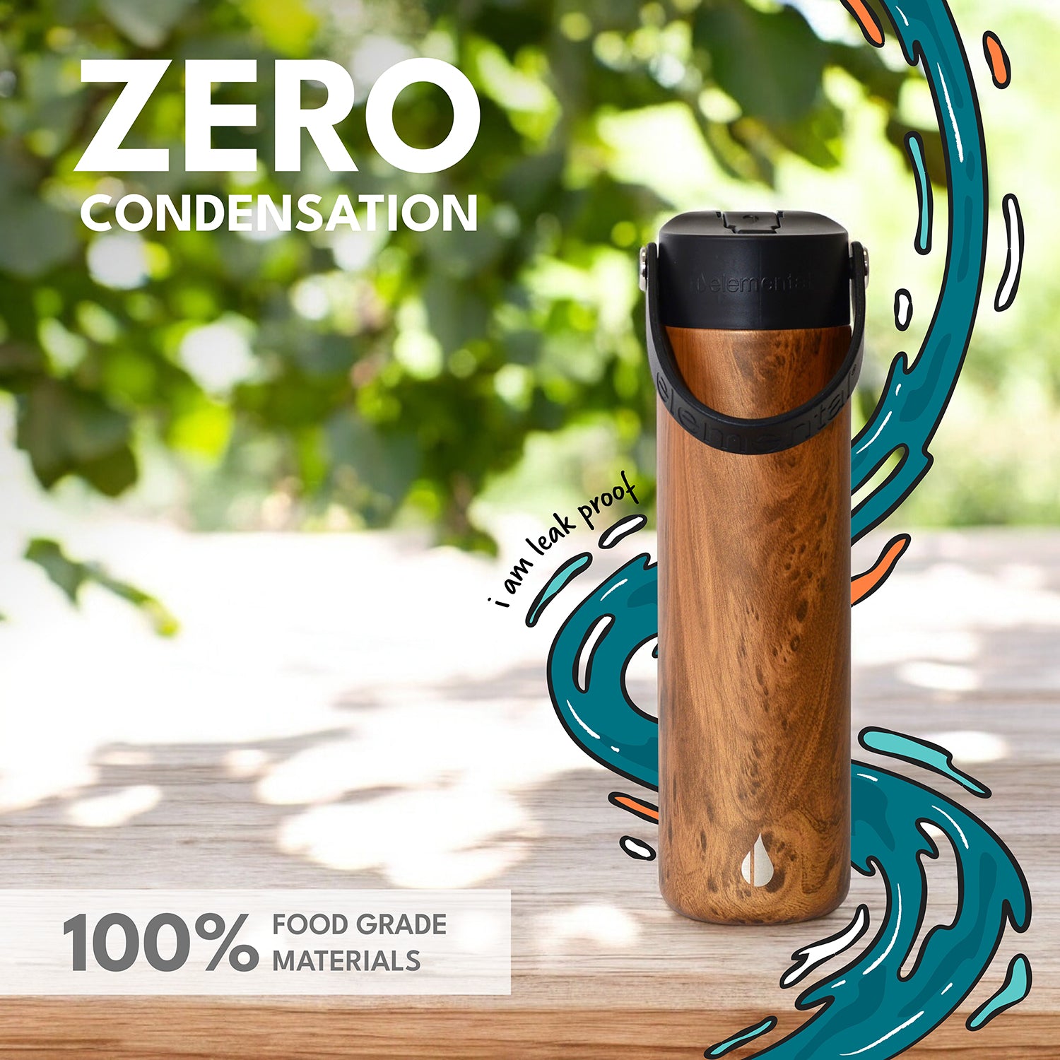 Elemental Core Bottle – 24-Hour Cold Insulated Water Bottle with ...