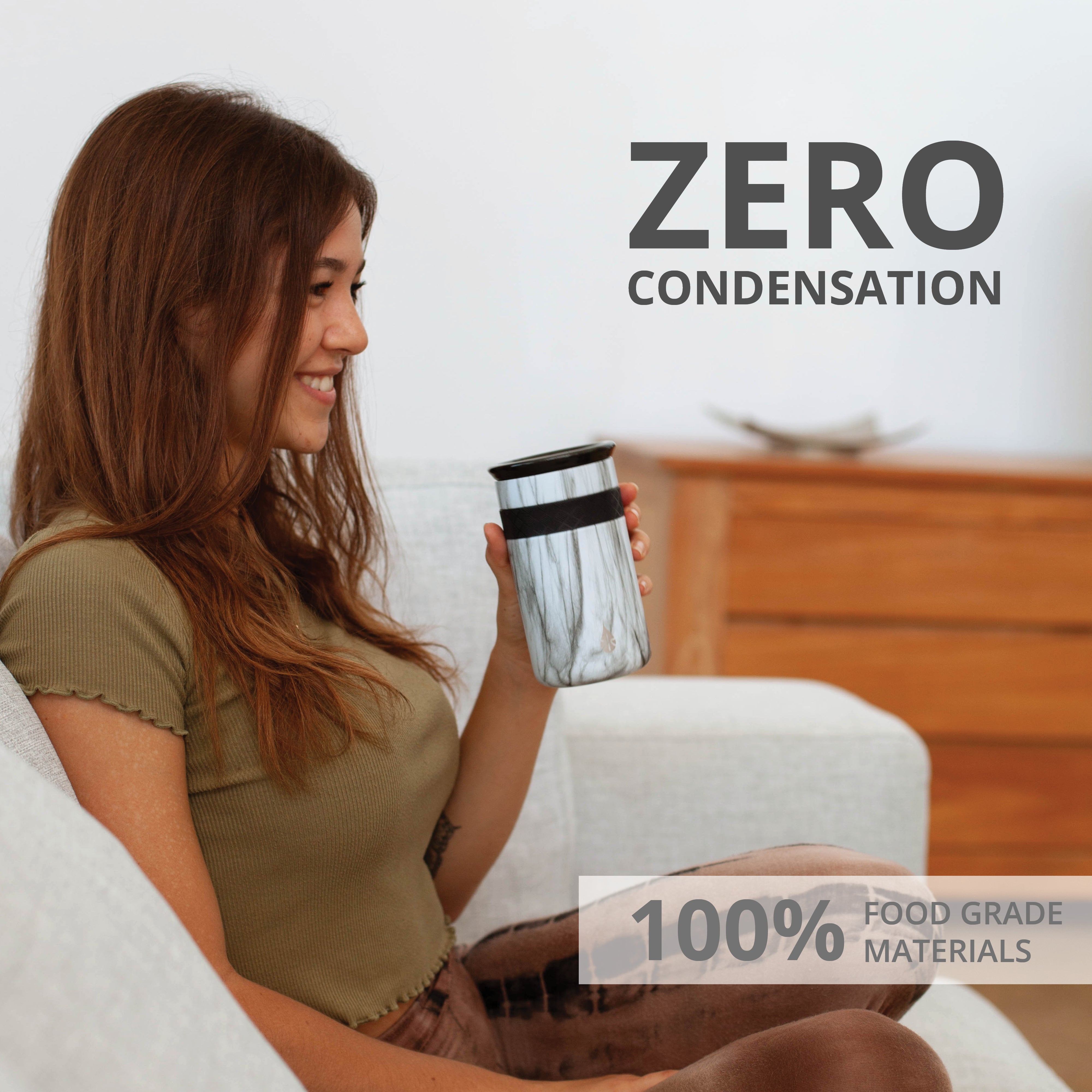 Elemental Artisan Tumbler – Ceramic-Lid Travel Mug with Swiveling ...