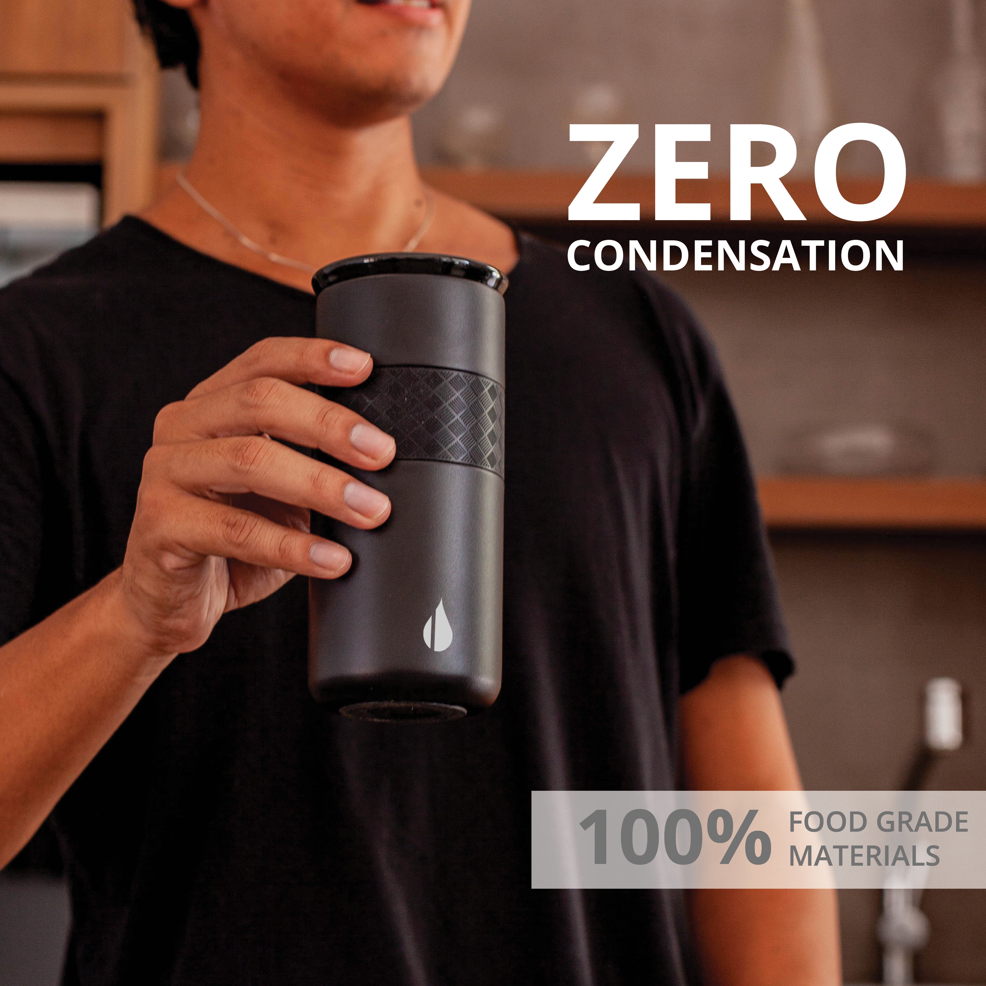 Elemental Artisan Tumbler – Ceramic-Lid Travel Mug with Swiveling ...