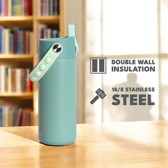 Elemental Core 18 oz Kids Water Bottle – Insulated Bottle with Pop ...