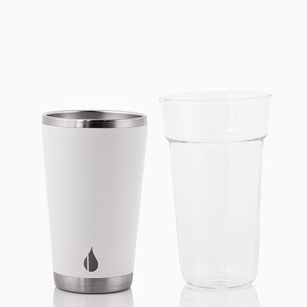 Classic Premium Pint Glass 16oz - White – Elemental Bottles